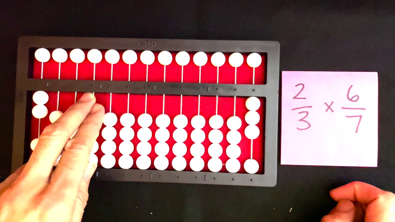 Cranmer Abacus Multiplication of Fractions - YouTube