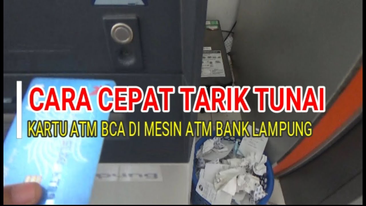 CARA CEPAT TARIK TUNAI BCA 600 RIBU DI MESIN ATM BANK LAMPUNG & BERAPA BIAYANYA? - YouTube