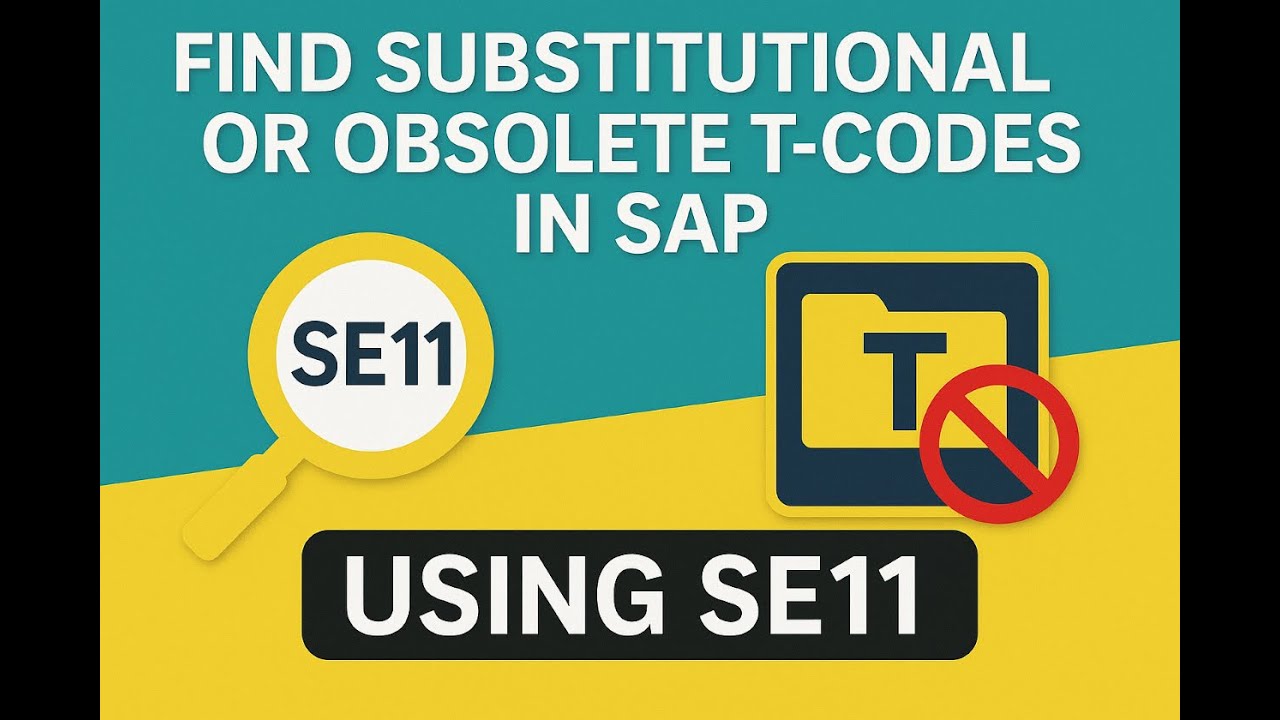 Find Substitutional or Obsolete T-codes in SAP Using SE11 - YouTube