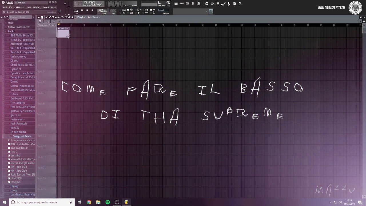 COME FARE IL BASSO DI THA SUPREME [ KEN SHIRO ] | By. Mazzu - YouTube