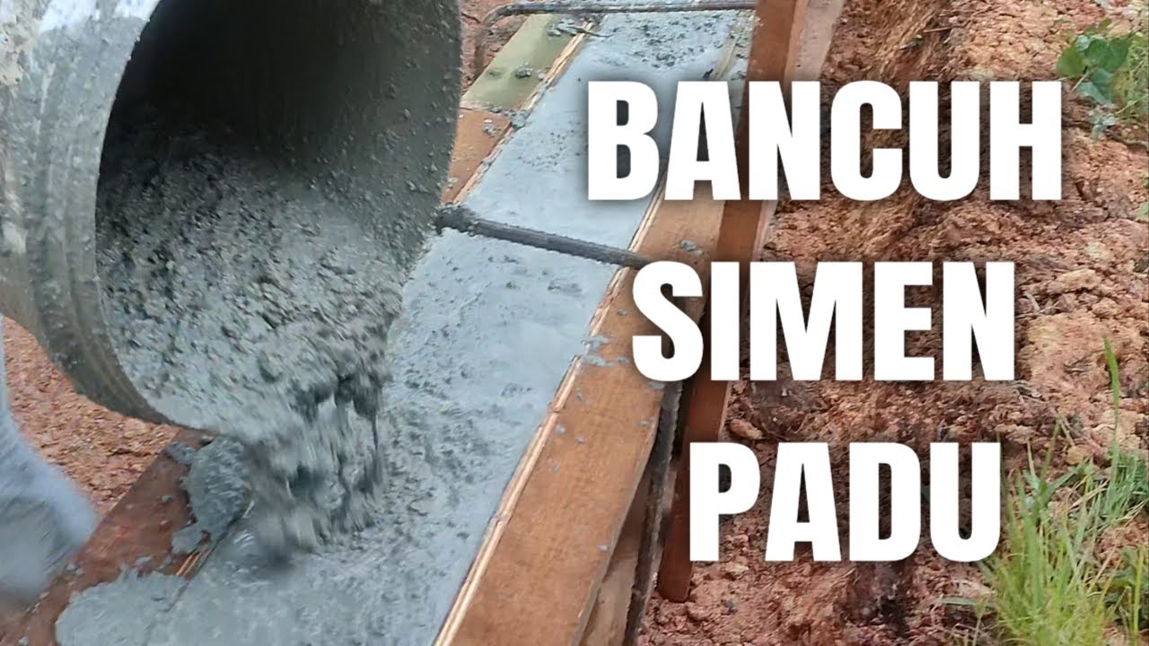 Isi Simen Dalam Papan Cetak || Bancuh Simen Konkrit || Projek Fertigasi - YouTube