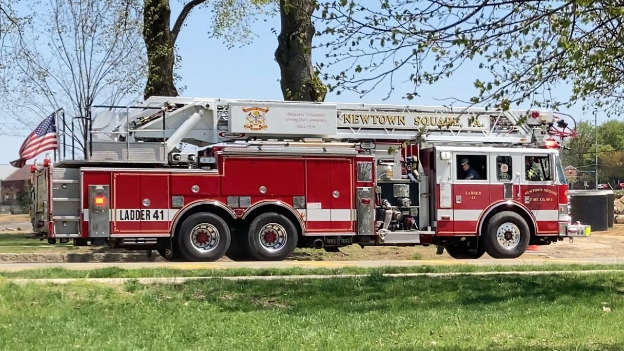 Ladder 41 Responding ( Newtown Square Fire Company )! - YouTube