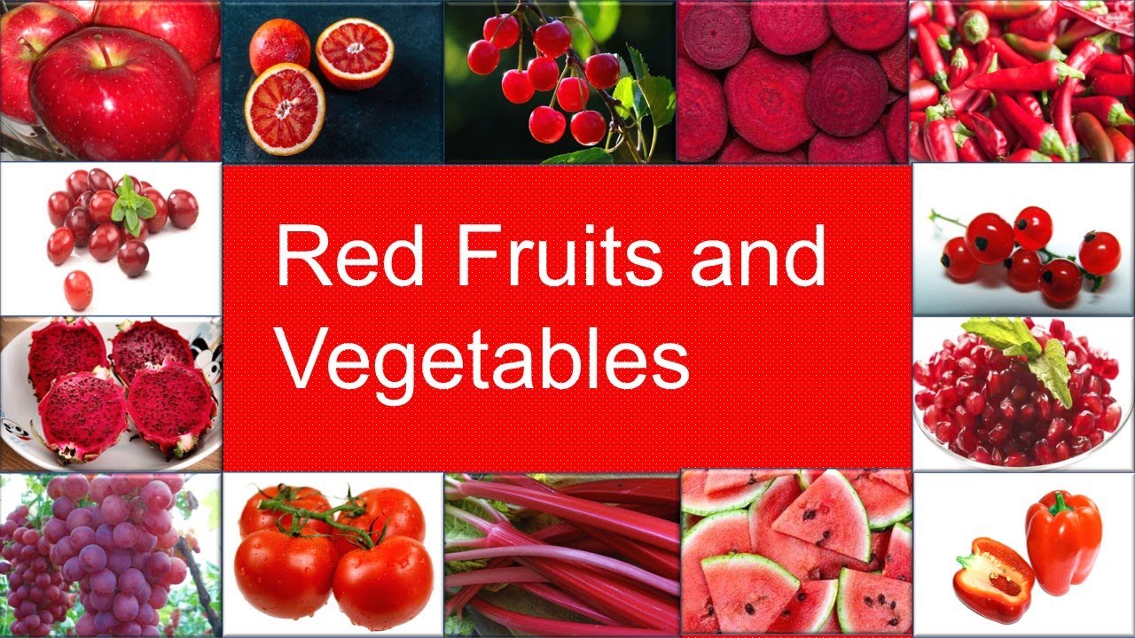 Red Fruits and Vegetables | Learn Red Fruits and Vegetables in ENGLISH ...