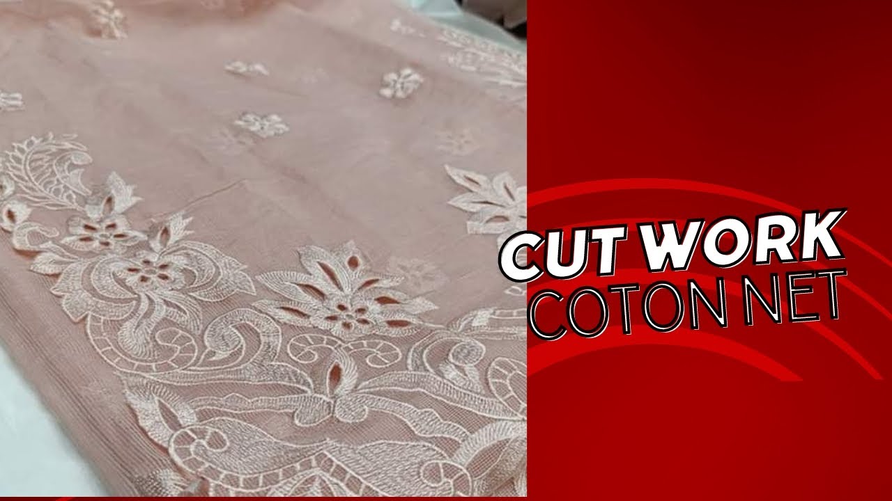 coton net | shirt dupatta | cutwork | thread work | three piece suits ...