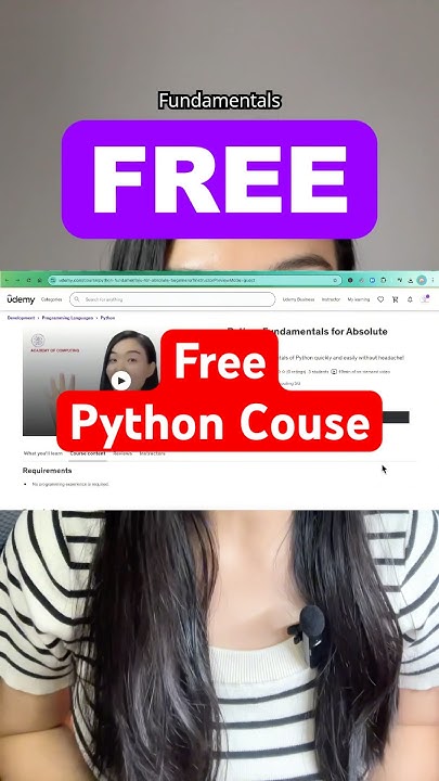 Free Python Fundamentals Course for Absolute Beginners on Udemy # #pythonlearning #coding - YouTube