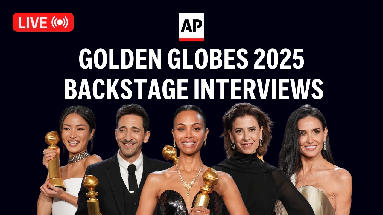 Golden Globes 2025: LIVE backstage interviews with award winners - YouTube