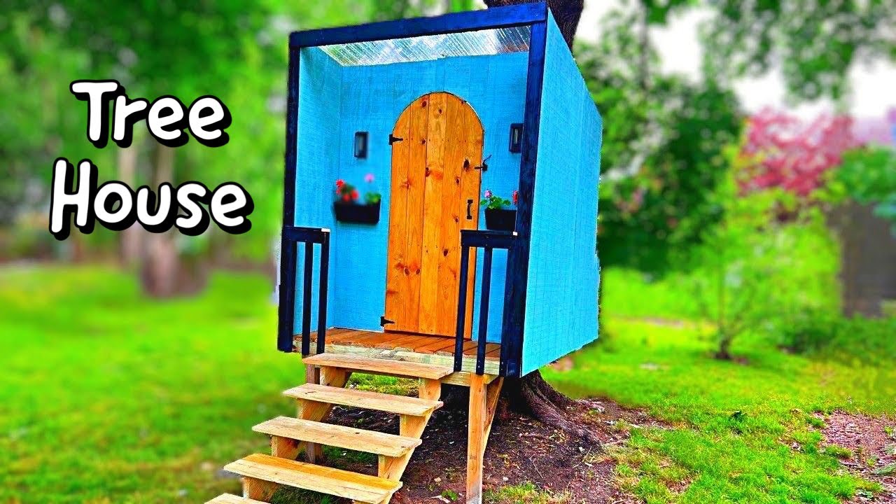 How I Built A Tree House From Start To Finish - YouTube