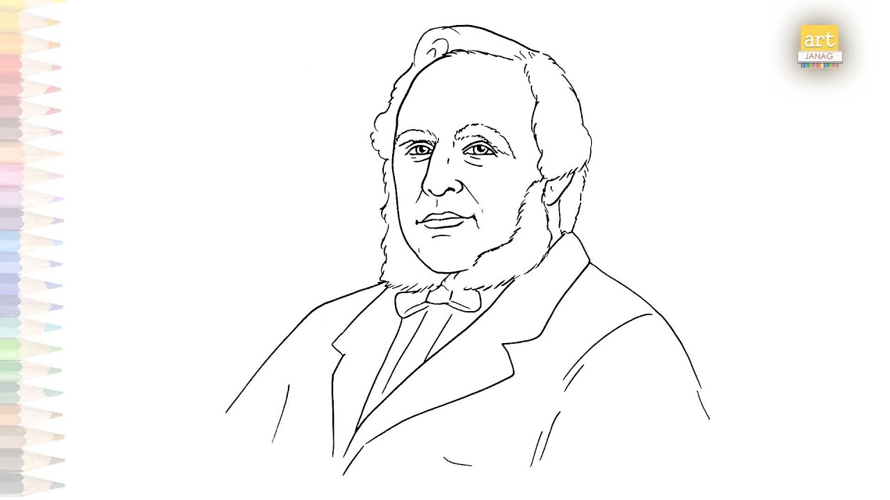 Sir John Brown drawing easy | Portrait sketches | How to draw Sir John ...