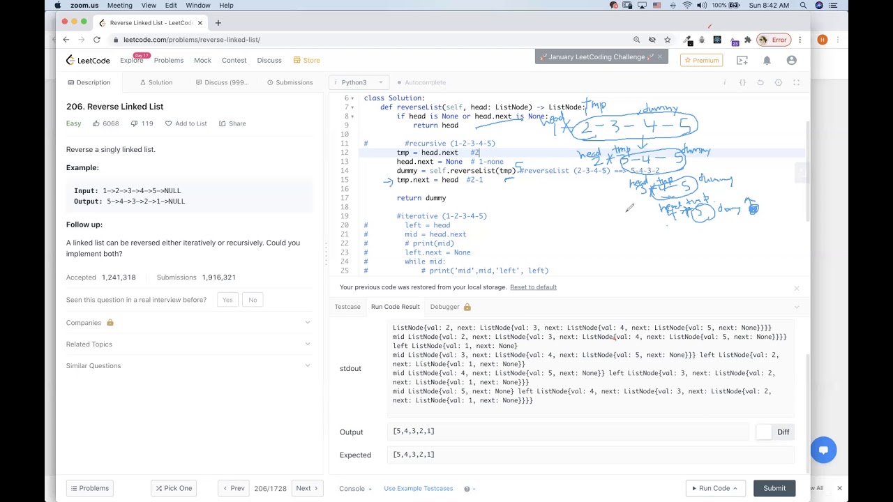 206 Reverse Linked List Recursive Drawing YouTube 206-reverse-linked-list-recursive-drawing-youtube