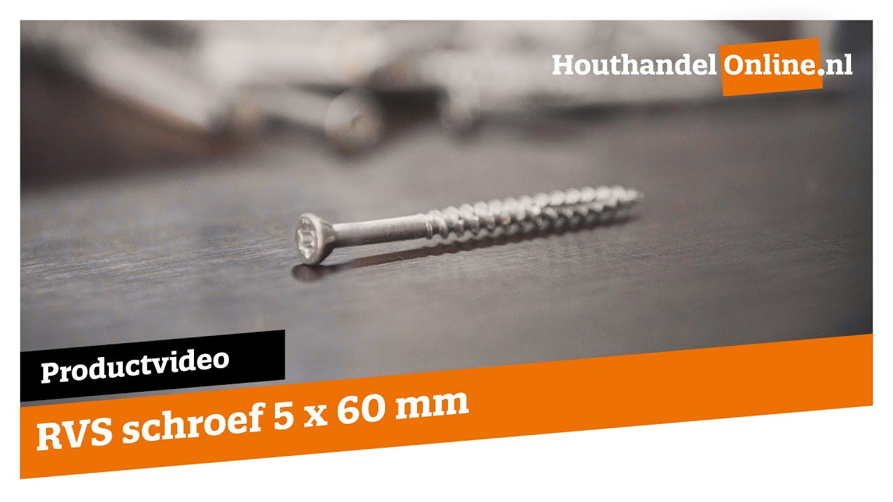 RVS schroef 5 x 60 mm — Houthandelonline - YouTube