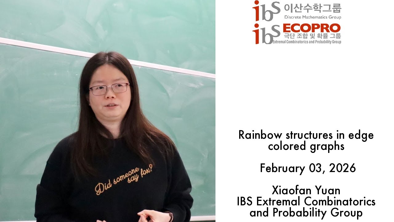 2026.02.03, Xiaofan Yuan, Rainbow structures in edge colored graphs ...