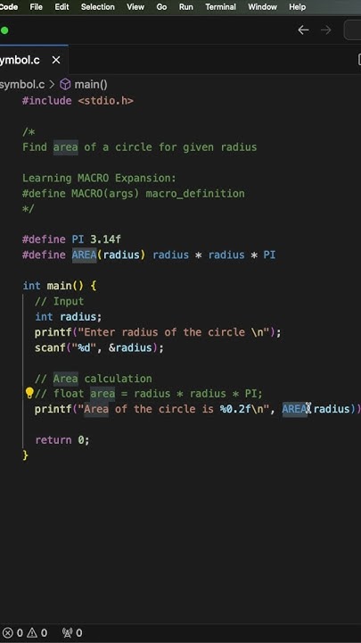 C Program Define Macro Beginnersguide Tutorial Coding Cprogramming Tamilshorts Macro 2345