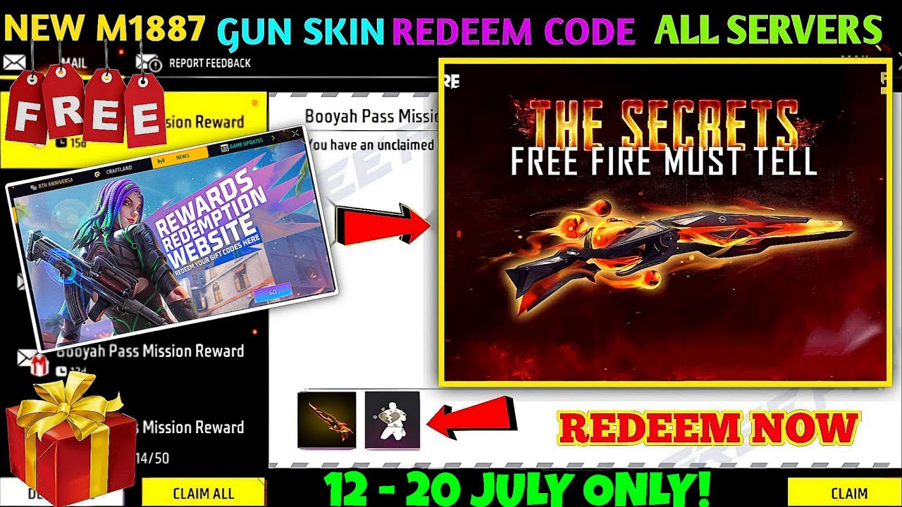 FREE FIRE REDEEM CODE TODAY 17 JULY| FF REWARDS REDEEM CODE | FF REDEEM CODE TODAY 17 JULY - YouTube