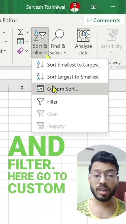 Custom sort in Excel #excel #tutorial #informative - YouTube
