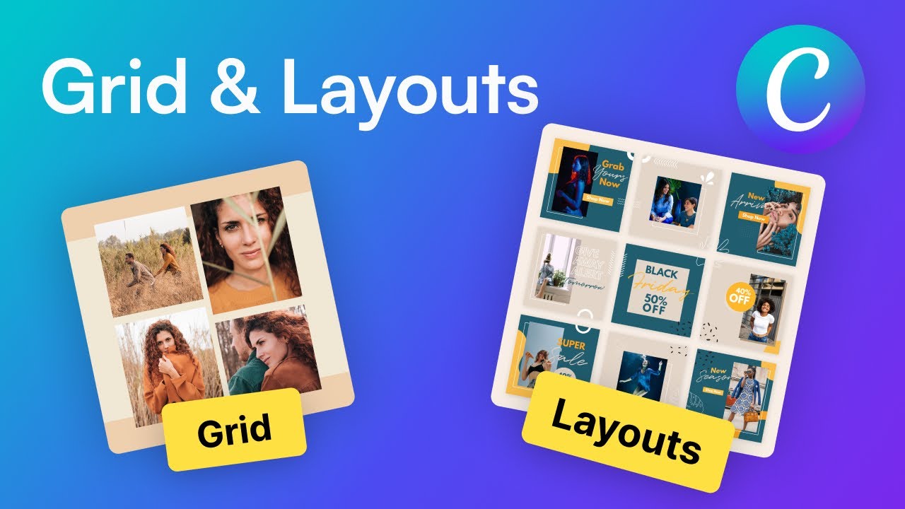 How to use Grids & Layouts in Canva - YouTube