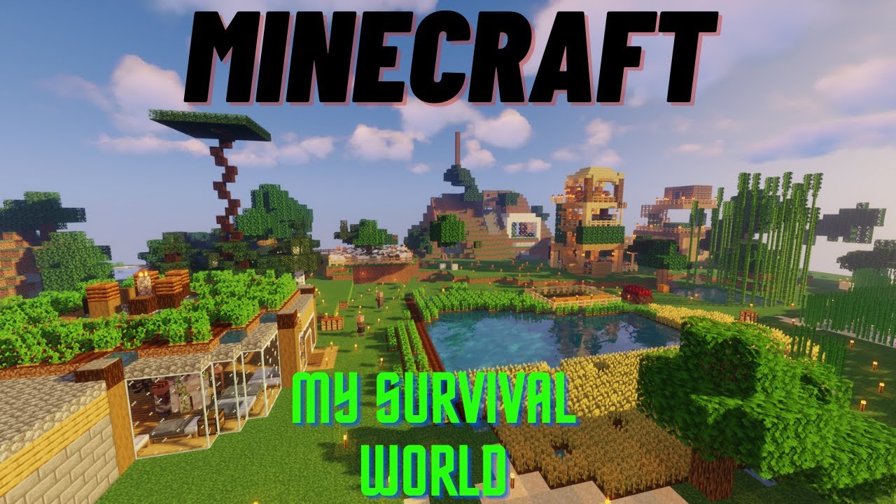 MY SURVIVAL WORLD IN SHADERS AND NORMAL | MINECRAFT - YouTube
