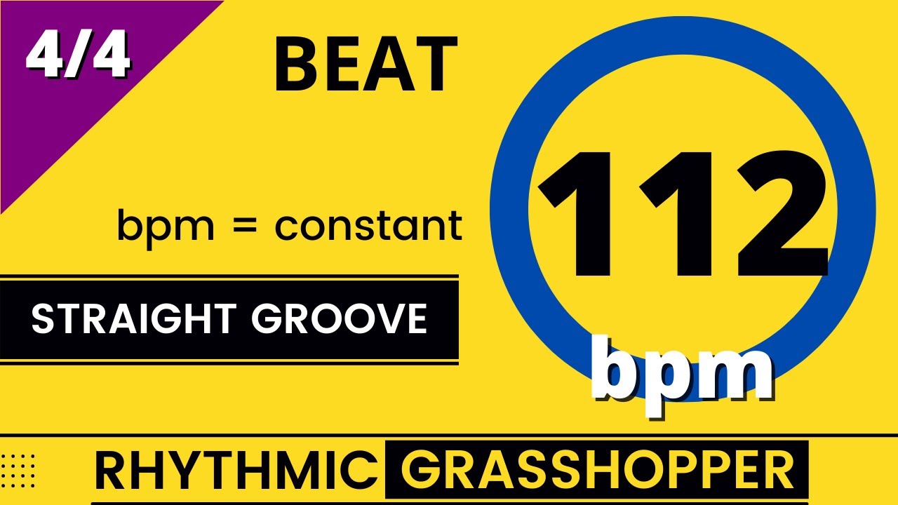 beat trainer | 112 bpm | constant | standard groove - YouTube