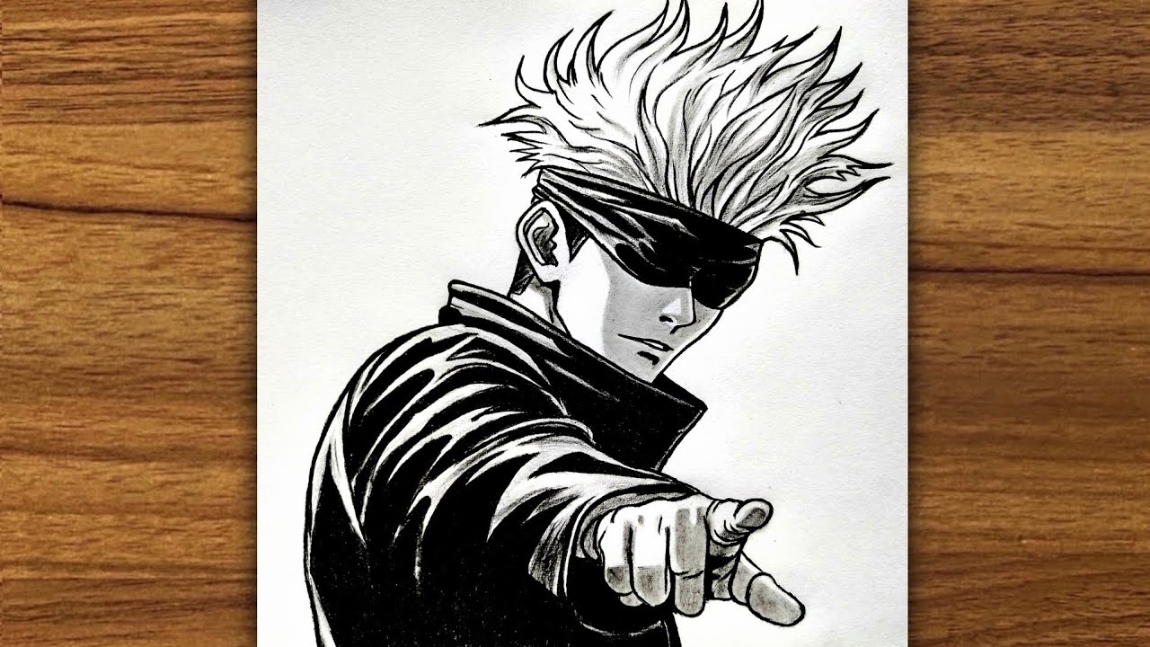 How to Draw Gojo Satoru || Jujutsu Kaisen Drawing Tutorial || Easy ...