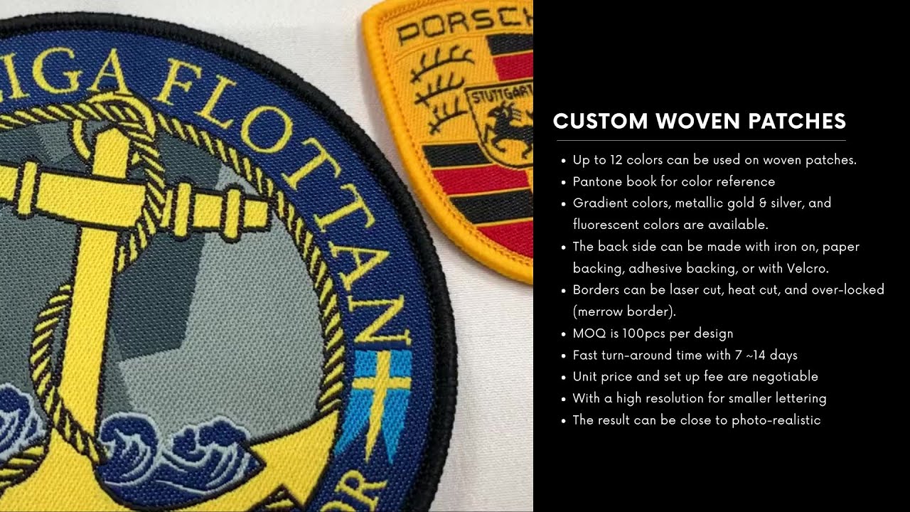 Custom Woven Patches- Woven badge maker - YouTube