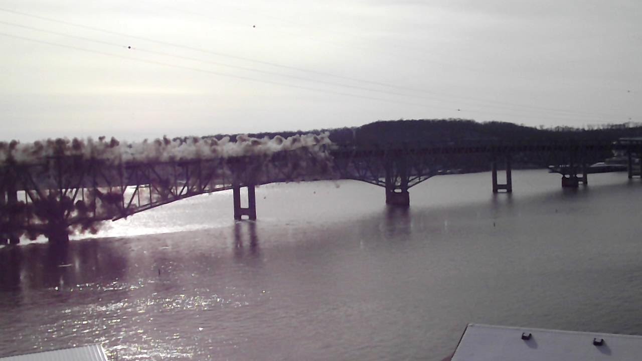 Hurricane Deck Bridge Demolition Part One - YouTube