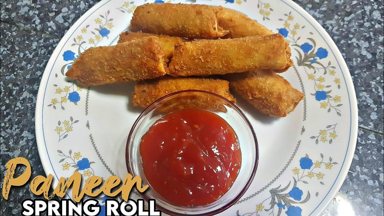 Paneer Spring Rolls Recipe | quick and easy / evening snack recipe ...
