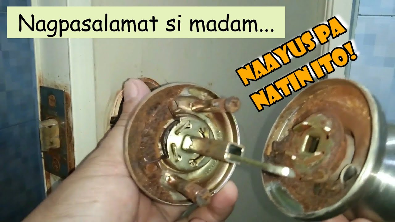 paano ayusin ang sirang door knob - YouTube