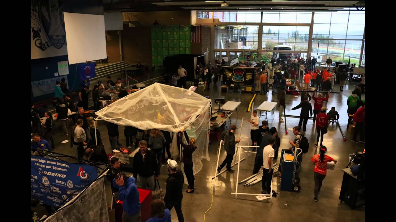 Washington FIRST® Robotics Glacier Peak Pit Setup Time-Lapse - YouTube