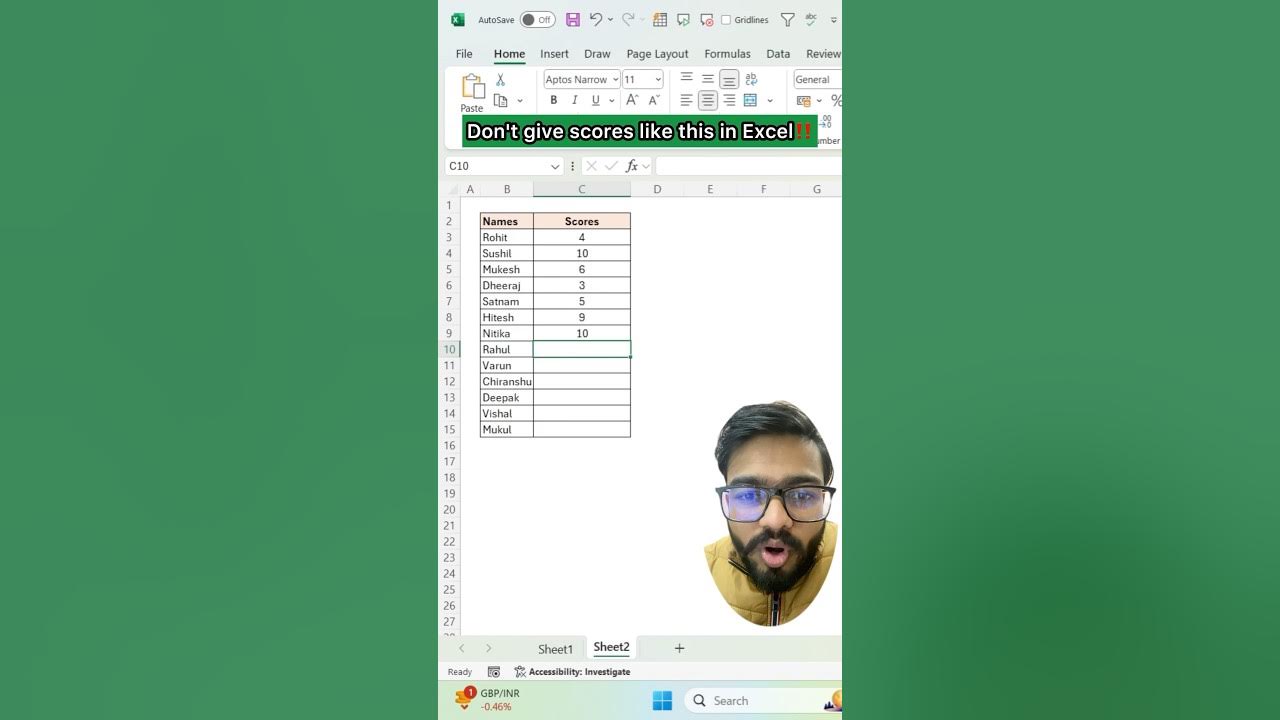 Don't Do simple formatting in Excel‼️Instead Use Amazing Formatting #excel #exceltips #shorts ...