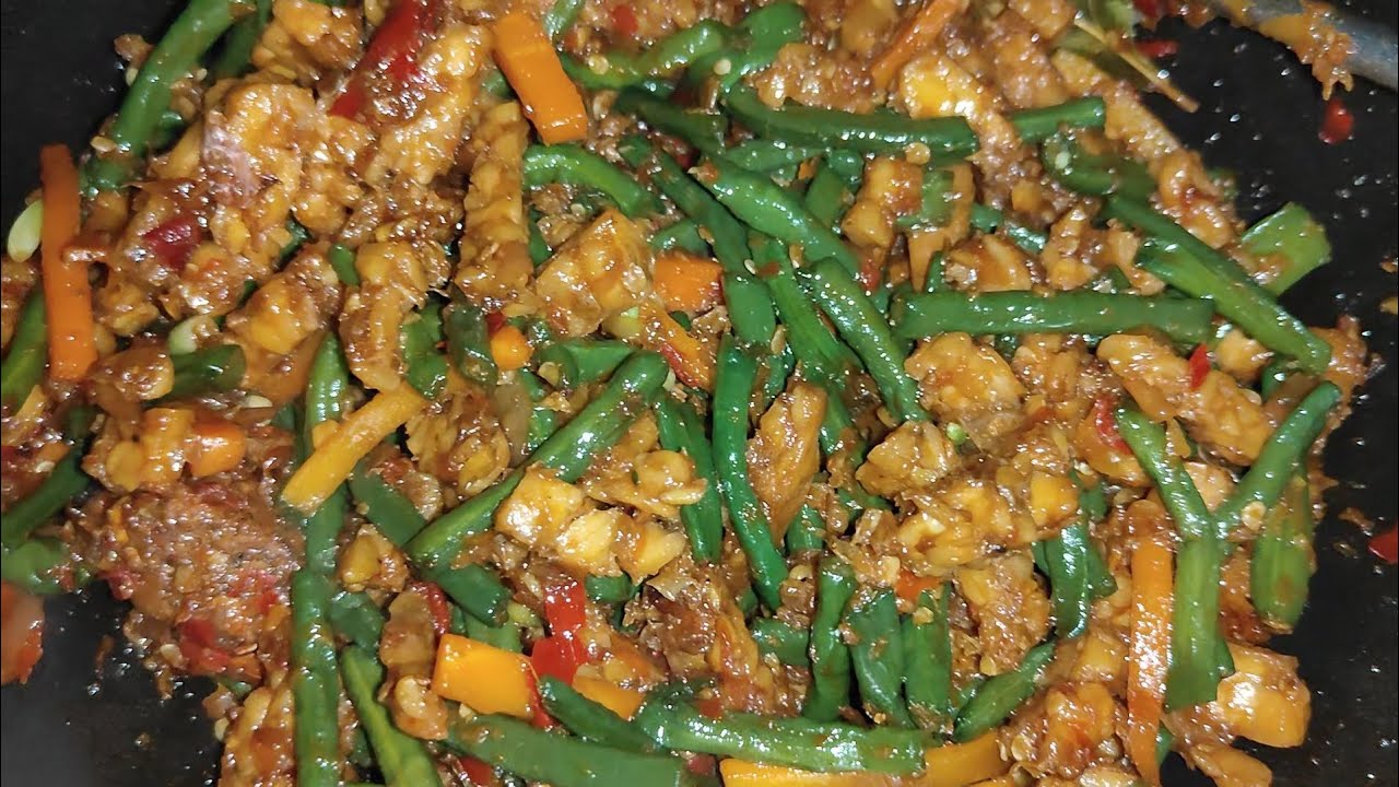 MENU HEMAT SIMPLE ⁉️ OSENG KACANG PANJANG DAN TEMPE - YouTube