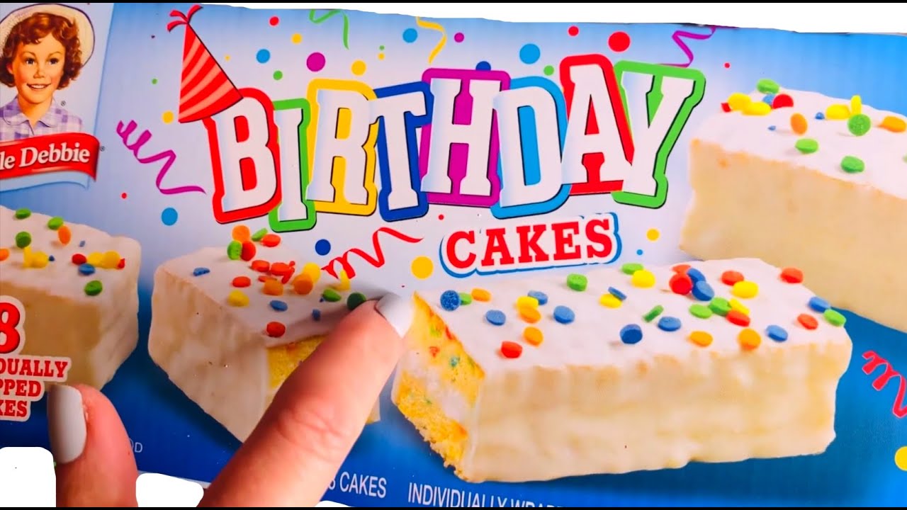 New Yummy Snack Opening Little Debbie Birthday Cakes - YouTube