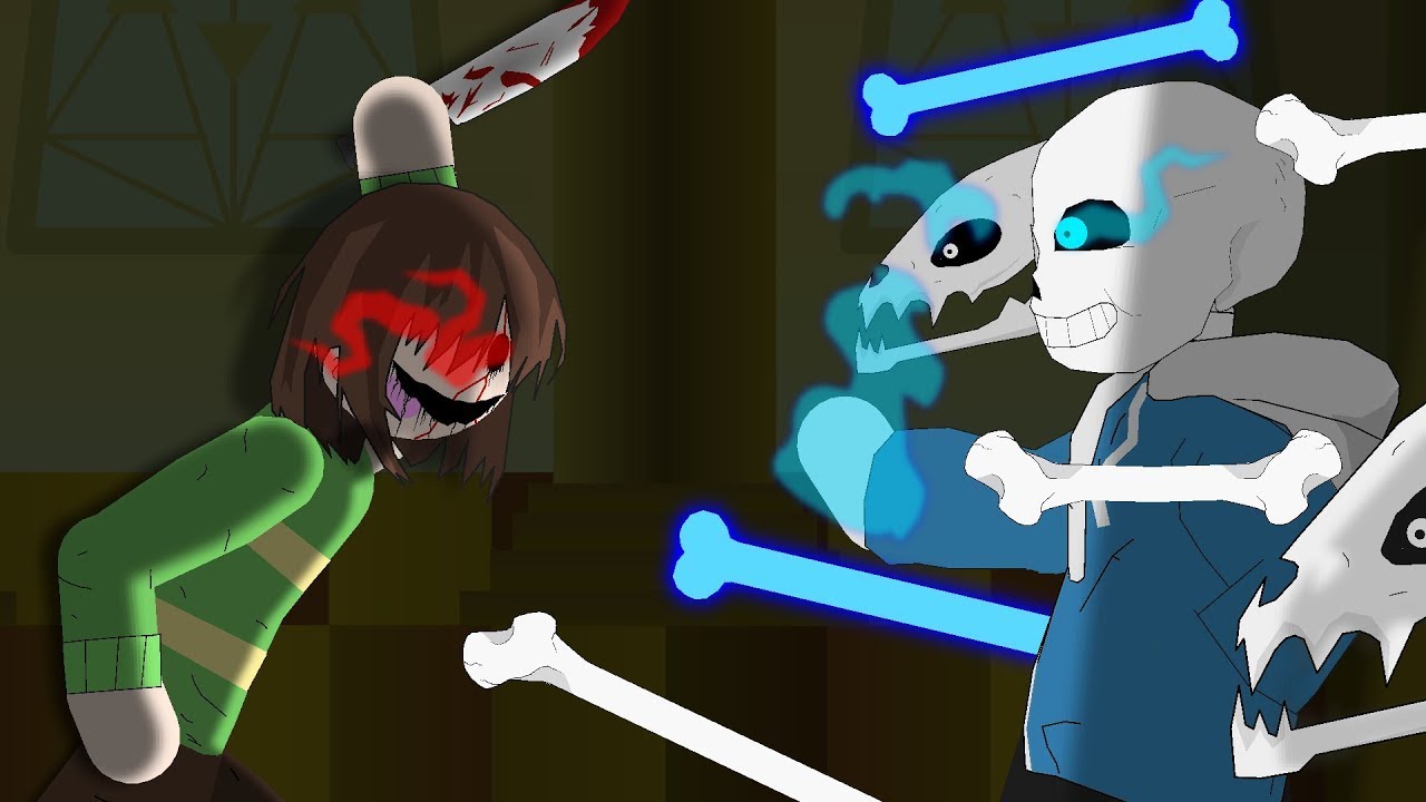 Chara vs sans - YouTube