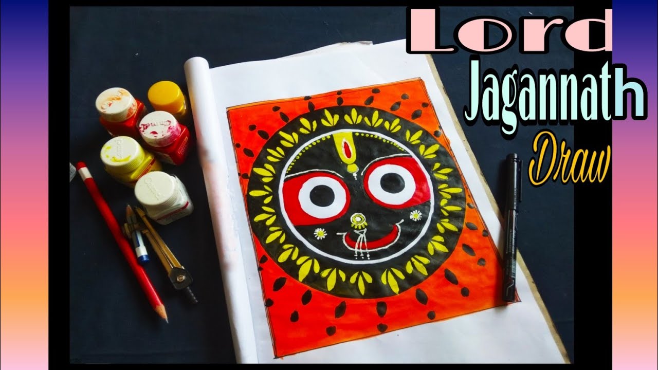 Lord jagannath painting/how to draw lord jagannath/rotho jattra/lord ...