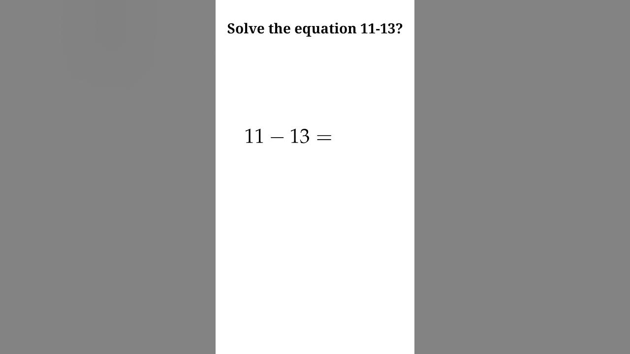 Solve 11-13 - YouTube