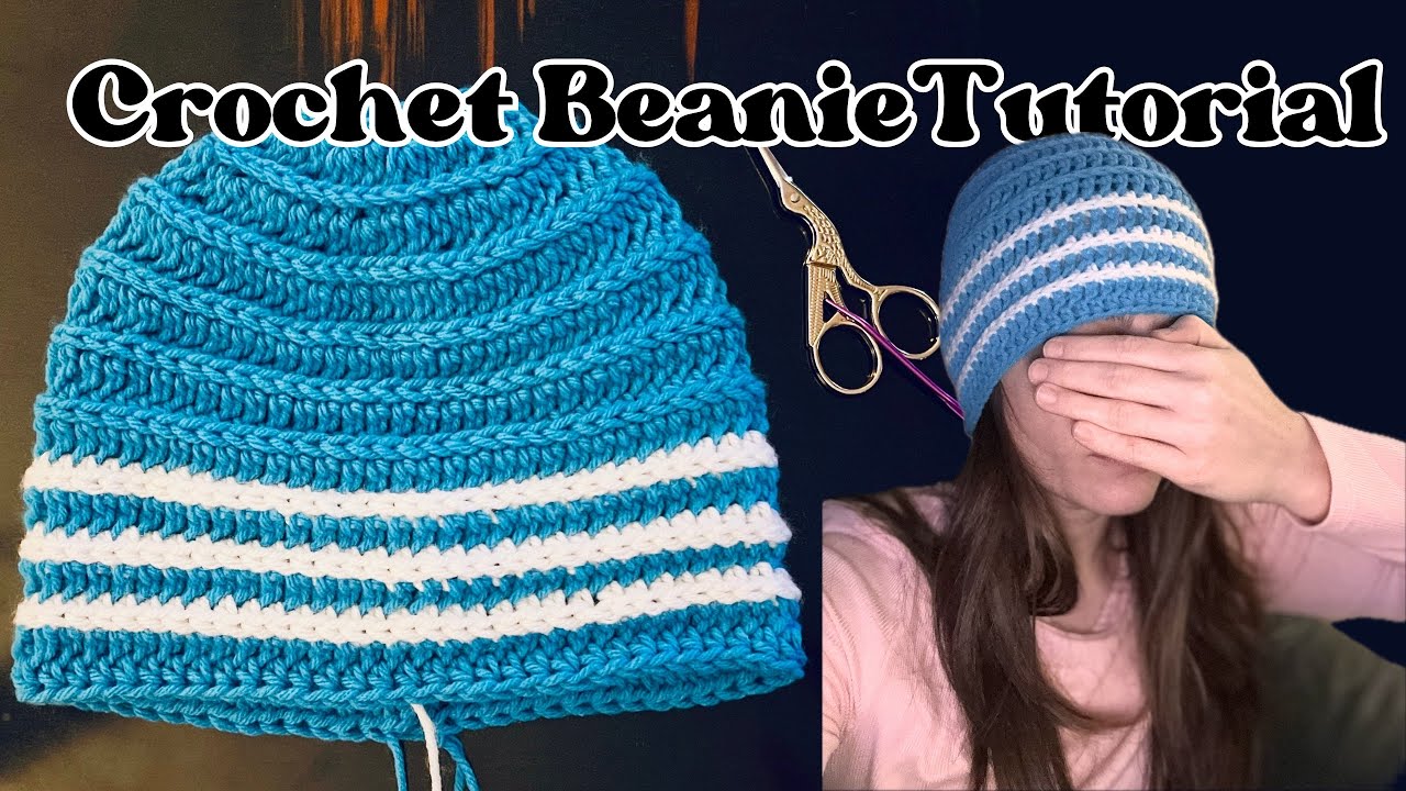 Crochet Beanie Tutorial | Top Down Winter Hat Free Pattern - YouTube