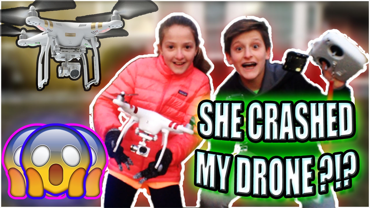 TEACHING MY SISTER HOW TO FLY MY DRONE *CRASHES* - YouTube
