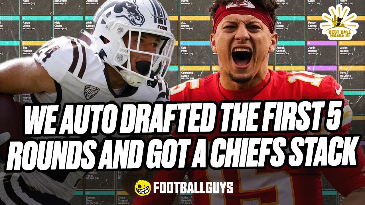 They autodrafted the first five rounds? And got a Chiefs stack ...