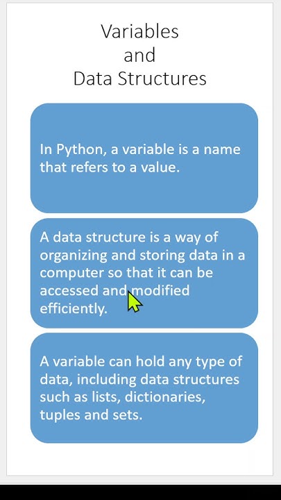 02 Variables and Data Structures in Python - YouTube