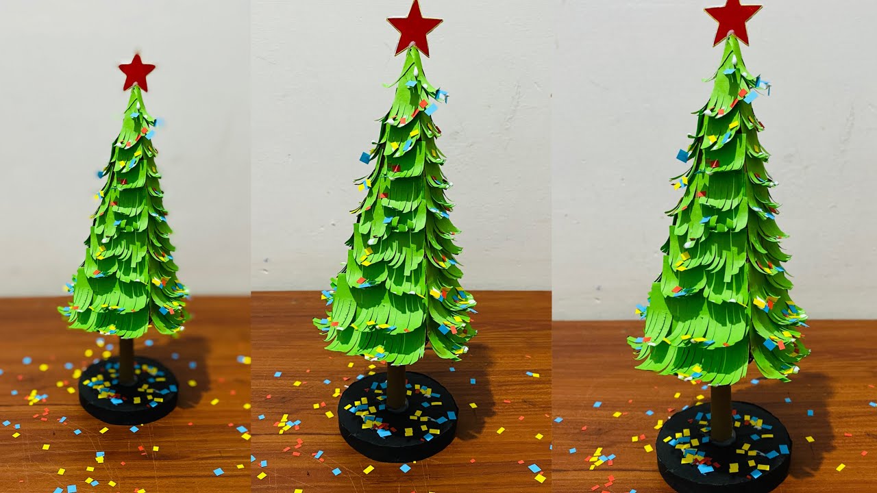 CHRISTMAS DECORATION IDEAS | How to make paper Christmas tree ...