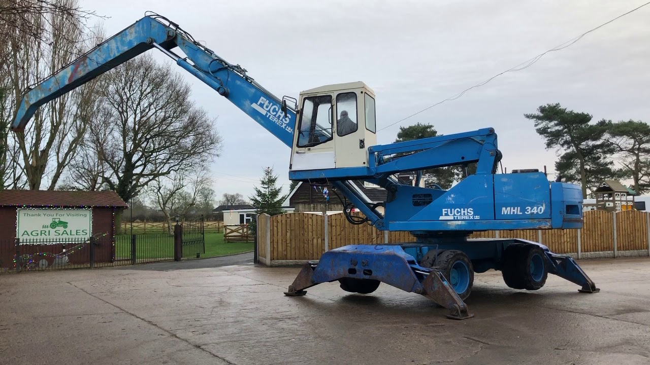 FUCHS MHL340 HIGH RISE CABIN SCRAP HANDLER * YEAR 1999 SEE VIDEO * FOR ...