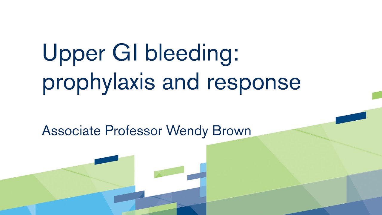 Upper GI Bleeding - Prophylaxis and response - YouTube