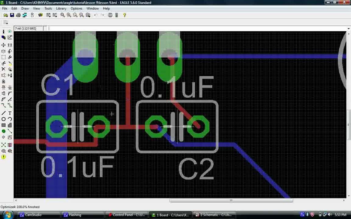 Cadsoft EagleCad Tutorial Lesson 9 - YouTube