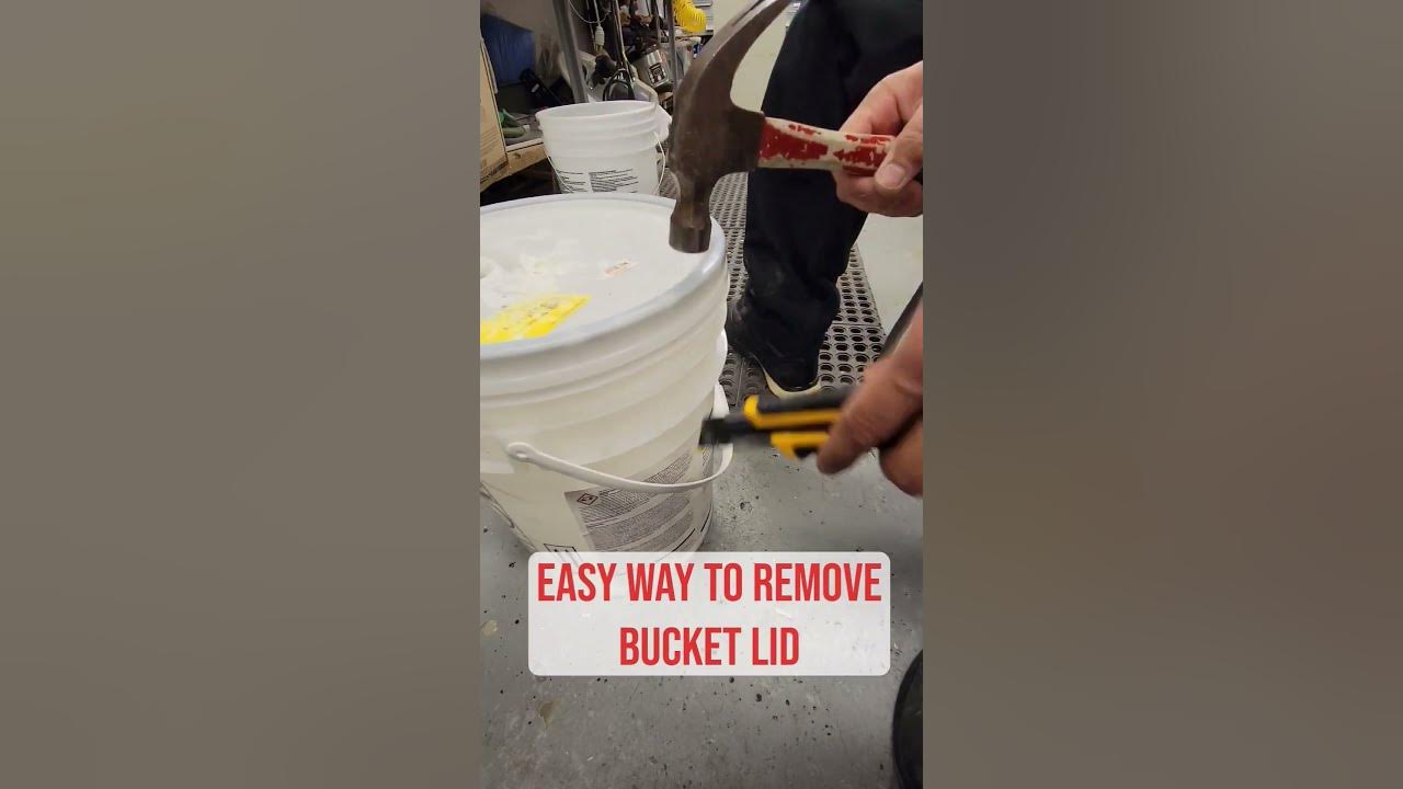 easy way to remove bucket lid #diy #bucketlid - YouTube