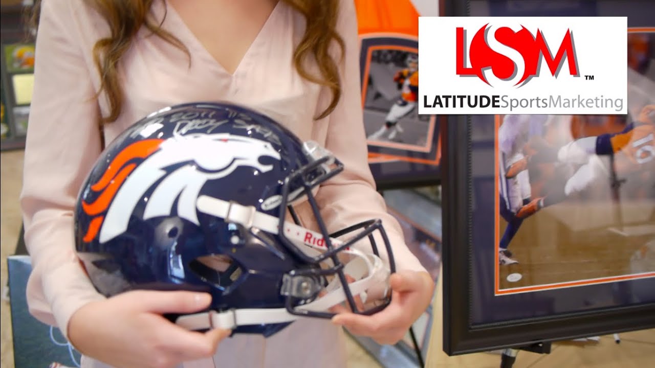 Von Miller, Linebacker of the Denver Broncos Hand Signed Helmet - YouTube