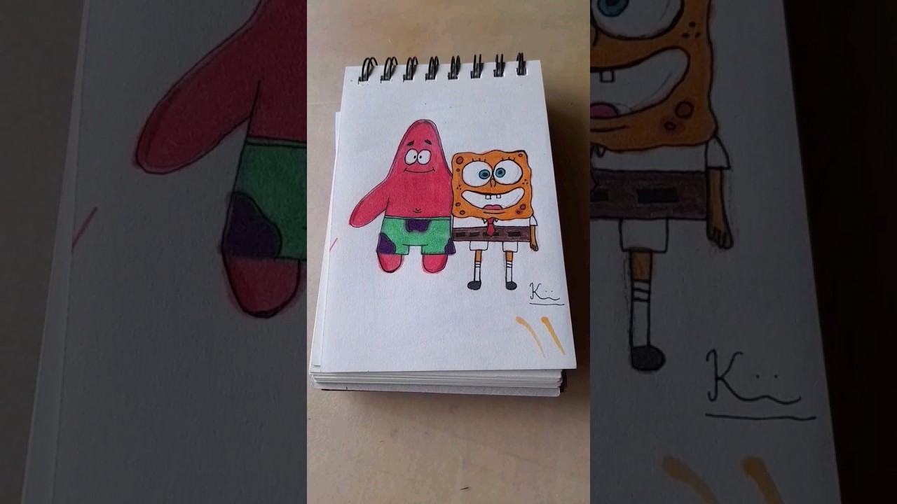 Spongebob and Patrick draw - YouTube