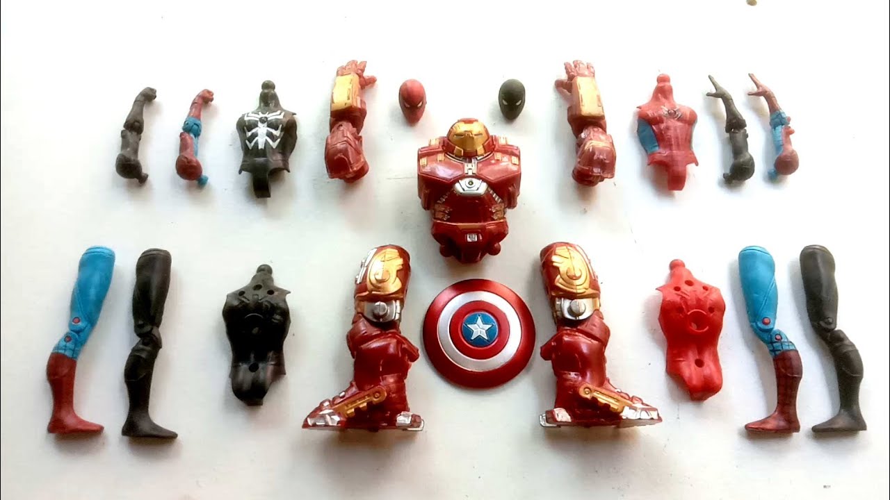 Assembly Toys Hulk Buster Vs Spiderman Marvel Superhero Avengers - YouTube