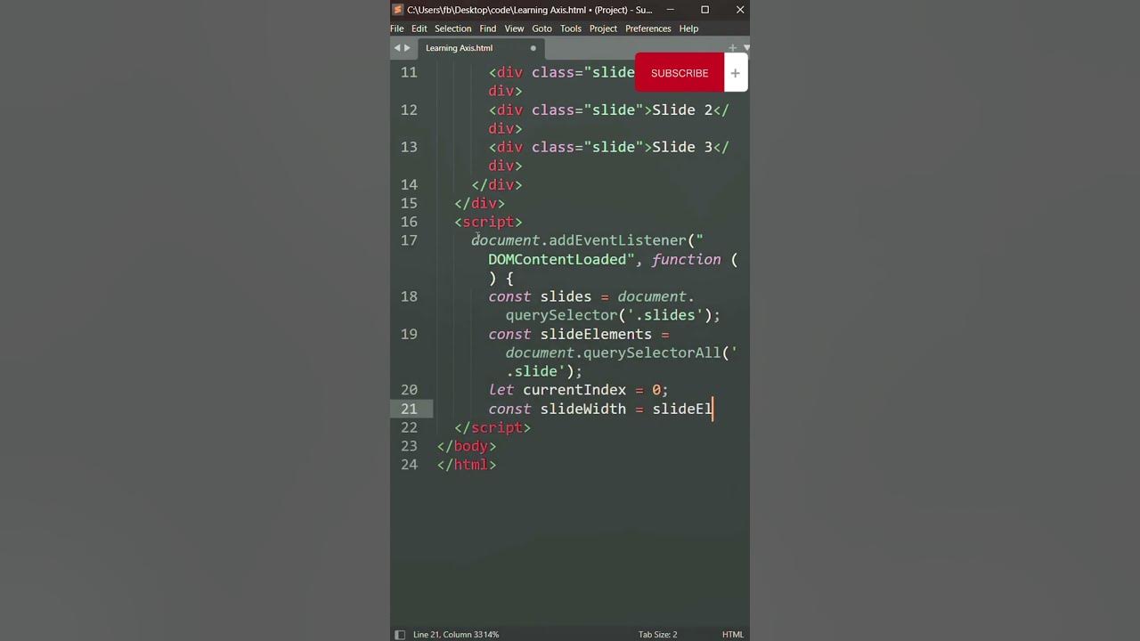 Text Slider with JavaScript - YouTube