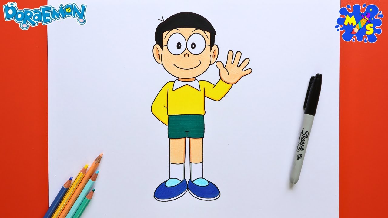 How to Draw Nobita from Doraemon | Easy Drawing Tutorial - YouTube