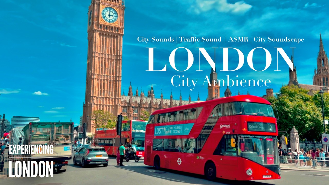 London City Ambience: ASMR Traffic Sound & 4K HDR Video - City Sounds ...