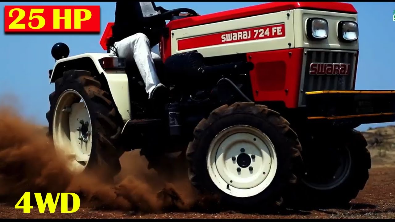 Swaraj 724 FE Mini Tractor (4x4) 25HP | Best 4WD Tractor By Swaraj ...
