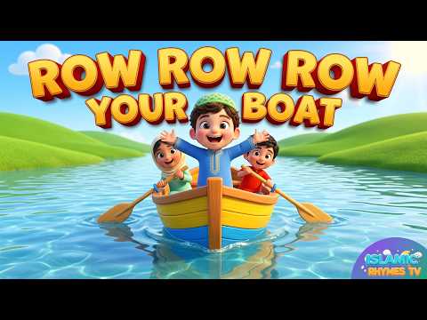 Row Row Row Your Boat Islamic Song for Kids | Allahu Akbar, Bismillah Nasheed #kids | HD